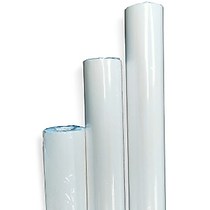 CALCA Printable Heat Transfer Vinyl Roll HTV Vinyl Rolls White Iron On Vinyl Film Eco-Solvent White HTV Rolls for Any Light or Dark Colored Fabric (19.7" X 15ft)