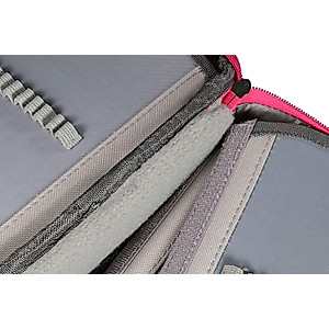 Becho Multifunction Zipper Pencil Case High Capacity Holder Pouch Pen Bag Colored Pencil Pen Box 72 Slots (Pink)