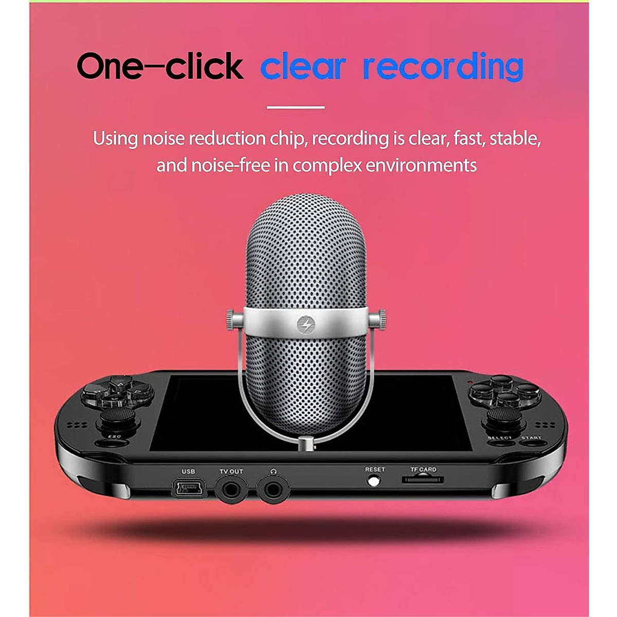 Soso Handheld Game Console 8GB Built in 10000+ Video Games, 4.3 inch HD Portable Game Console, Nostalgic Classic Dual-Shake Game Console, Birthday Xmas Gifts, Multi-Language