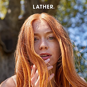 LATHER Bamboo Crème Shampoo - Lightweight & Non-Greasy Hair Wash Formula - Nourishing & Hydrating Shampoo for Dry or Damaged Hair - Sulfate Free - 8 Fl Oz Bottle