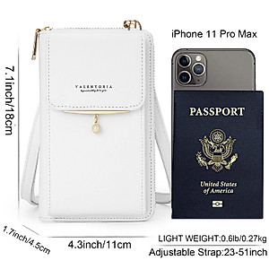 Valentoria Small Crossbody Bag Cell Phone Purse Wallet Leather Card Slot Clutch for Women