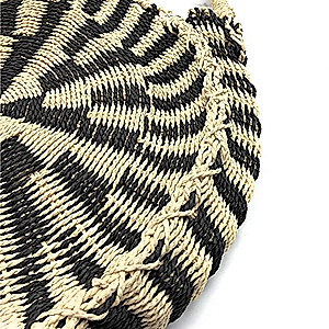 Straw Bag Hand Weave Straw Crossbody Bags For Women Circle Handle Tote Handbag Beach Bags for Womens Large Summer Weave Shoulder Bags Natural