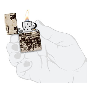 Zippo Wild West Scene Design 540 Color Pocket Lighter