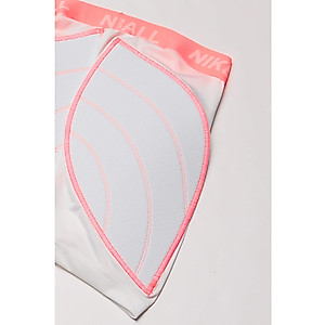 Nike Girl's Dry Softball Slider Shorts (Big Kids) White/Sunset Pulse/Sunset Pulse LG (14 Big Kid)