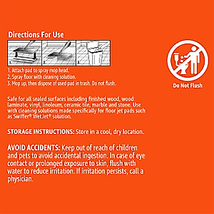 Amazon Basics Dry Floor Mop Pads, 36 Count (Previously Solimo)