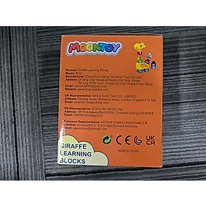 MOONTOY Giraffe Baby Blocks Building Blocks Baby Stacking Toys for Toddlers 1-3, Montessori Toys for 1 2 3 Year Old Girl Boy Kids Birthday Gift, Number Color Count Educational Baby & Toddler STEM Toys