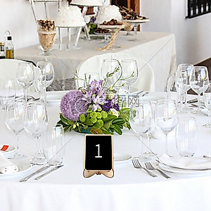 Mini Chalkboards Place Cards 3.94 X 2.95 Inch with Easel Stand and Erasable Chalk for Weddings, Party Supplies, Table Numbers, Food Signs and Special Event Decoration (20 Sets)