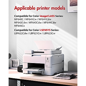 054H Toner Cartridge Set 2 Black 054 | Replacement for Canon 054H Toner, Compatible with Canon Color imageCLASS MF642Cdw Toner Cartridges, MF644Cdw, MF641Cdw, MF644Cdw, LBP622Cdw Laser Printer 2 Pack