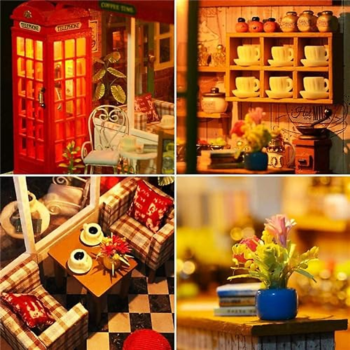 Flever Dollhouse Miniature DIY House Kit Creative Room with Furniture for Romantic Valentine's Gift (Encounter Beauty)