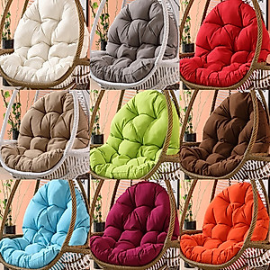 Hanging Egg Chair Seat Cushion- Outdoor and Indoor Rattan Weave Swing Hammock Chair Pads, for Indoor Outdoor Patio 90x120cm (Cushion only),Brown