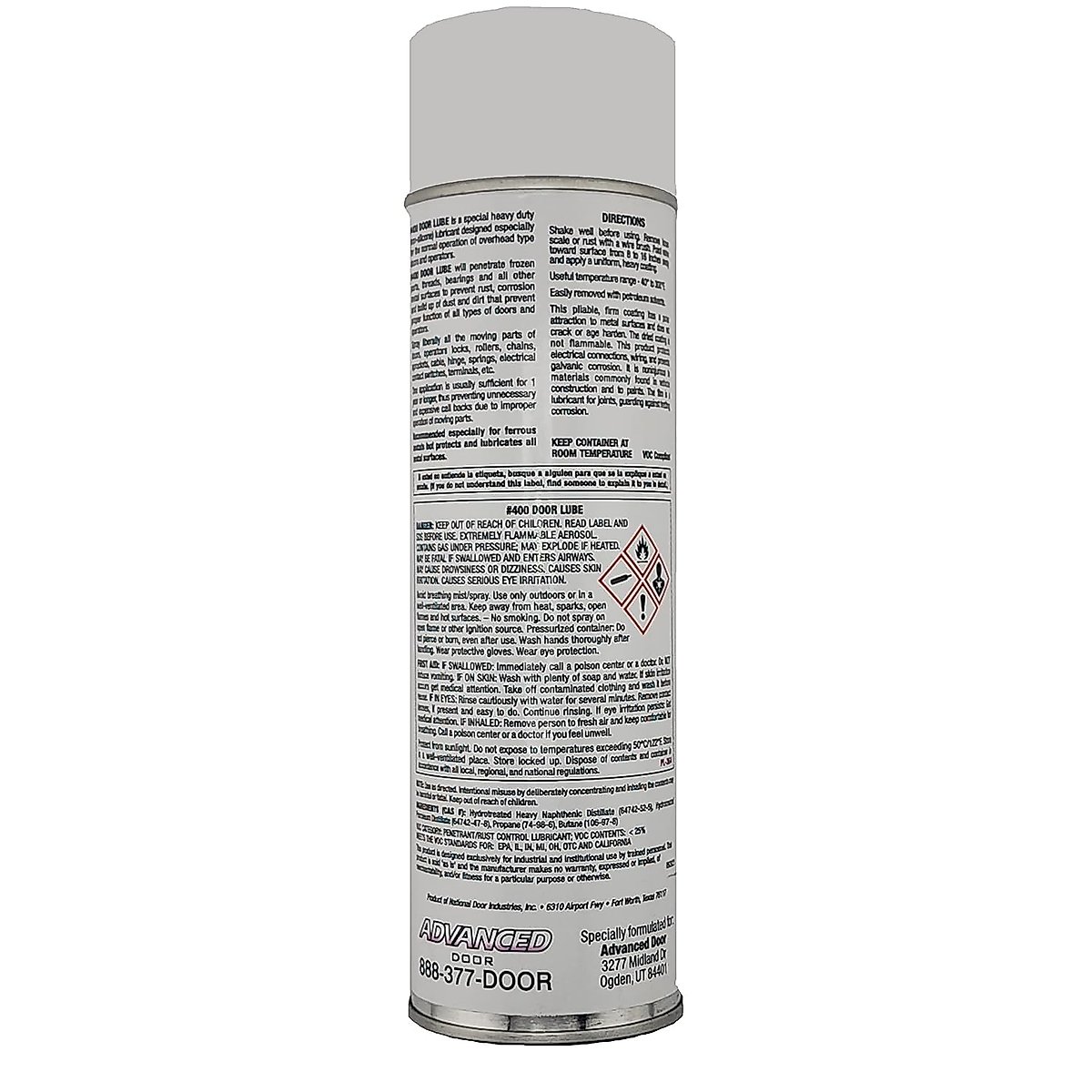Garage Door Lube and Rust Preventative | 12' Spray Range | No Silicones | Dries Clear | Oil Based Lubricant | 15oz | Reduce Noise | Quiet Squeaks (Single)
