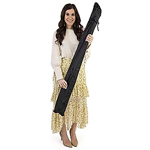 Displays2go Three-Way Straight Arm Garment Rack, Portable- Aluminum