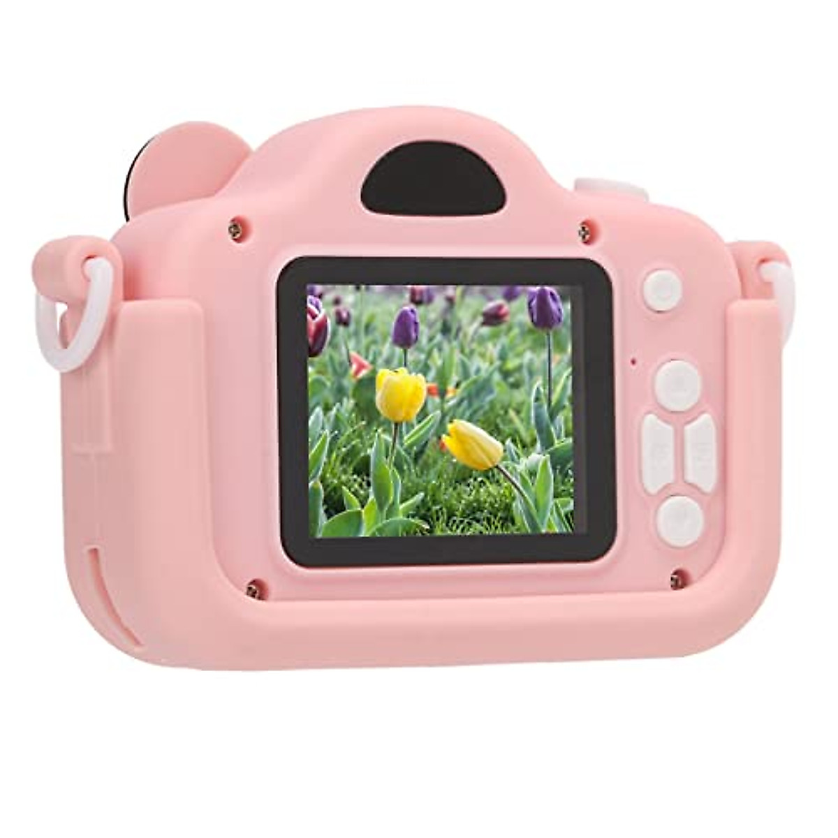 070 Camera Kids Mini Portable Camera Kids Mini Digital Camera 2 Inch Screen 2MP High Definition Cartoon Camera Video Recorder Toy Gifts(Pink)