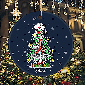 TALOGEM Custom Nurse Stethoscope Christmas Ornament, Nurse Ornament, Stethoscope Ornament, Nursing Assistant Gifts Dyx8 1