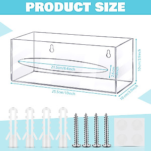 Trash Bag Dispenser Holder, Grocery Bag Plastic Bag Wall Mount Acrylic Kitchen Single Side Loaded Organizer Storage Box Holder for Garbage Bag (10 x 4 x 4 Inch)