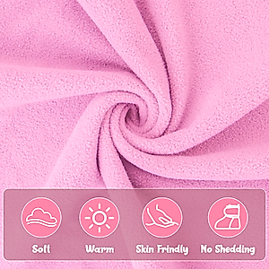 Pro Goleem Fleece Baby Booties, Warm Cozy Baby Slippers, Stay On Sock Shoes, Easy to Put on, Unisex Baby Gifts, Soft Non-Slip Adjustable Newborn Boots for Boys and Girls 12-18 Months, Pink