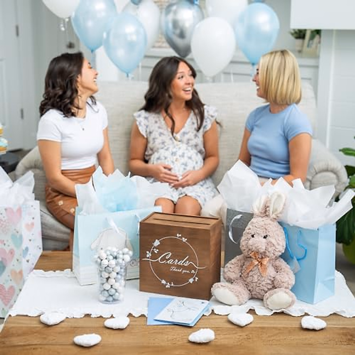 Daily Venture Wood Card Box with Slot & Lid | Assembled Card Box for Party | Rustic Wood Card Box for Wedding, Envelope Gift Box for Reception, Baby Shower, Wedding Card Box for Cards and Money