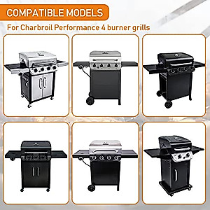 Hisencn 18 Inch Grill Grates for Charbroil Performance 4 Burner Grills 463377017, 463347017, 463376018P2, Cooking Grate Replacement for Charbroil 463376117, 463377117, 463673617, 5-Burner 463347519