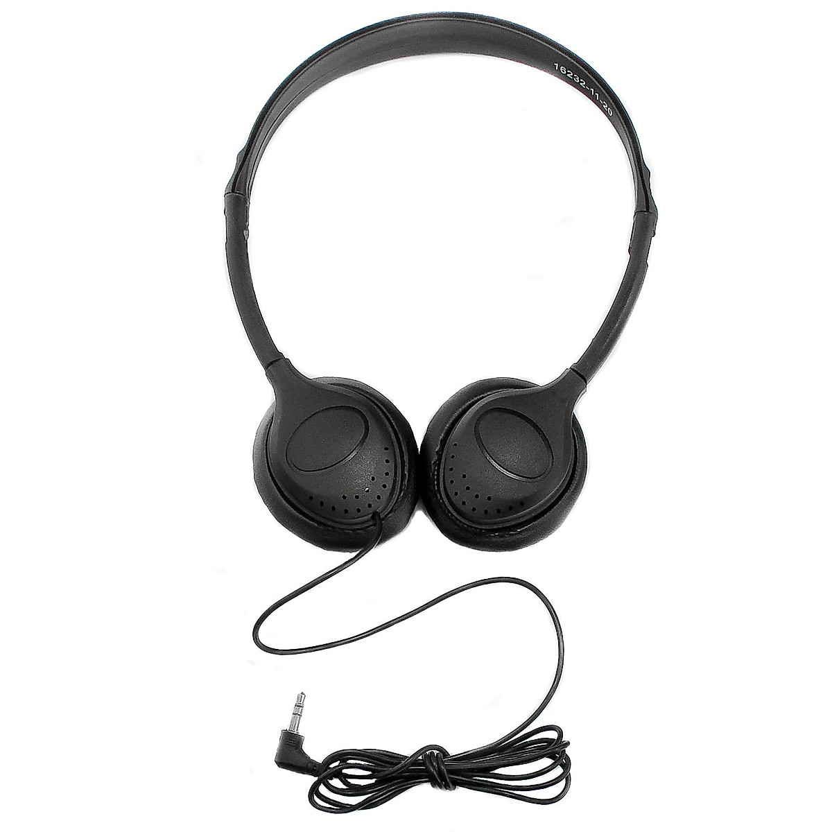 Soundnetic SN313 Classroom Over The Head Stereo Headphones with Leatherette Earpads, Black, Count of 100, Pack of 1