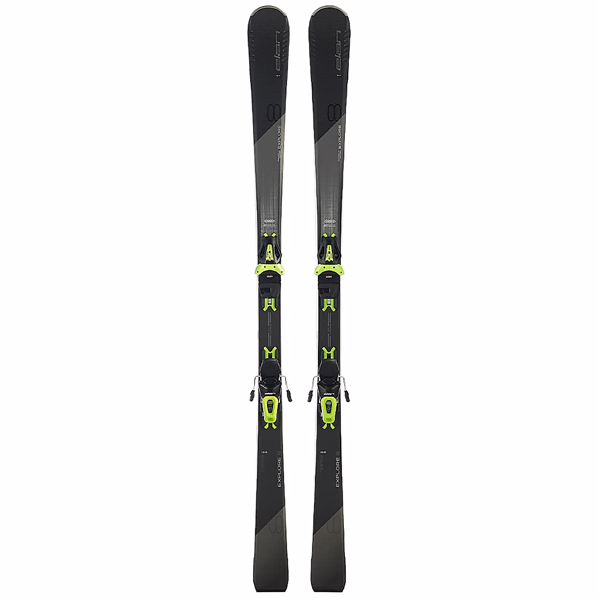 Elan Explore 8 LS Black Skis w/EL 10 GW Shift Blk/Grn Bindings 2022 Black 152