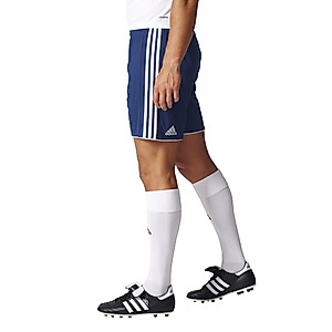 adidas Men's Soccer Tastigo 17 Shorts, Dark Blue/White, Small