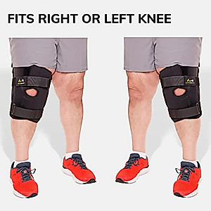 BraceAbility Plus Size Knee Brace with Hinges - Bariatric Compression Support for Obese Men and Women with Large Legs, Osteoarthritis, Patella Instability, Joint and Chronic Kneecap Pain Relief (9XL)