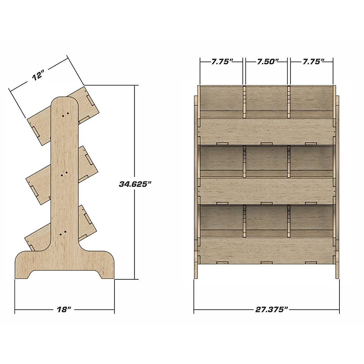 Bush Acres Montessori Organizer – Storage for Toddlers Supplies - Wooden Furniture – Playroom Storage – Playroom Organization