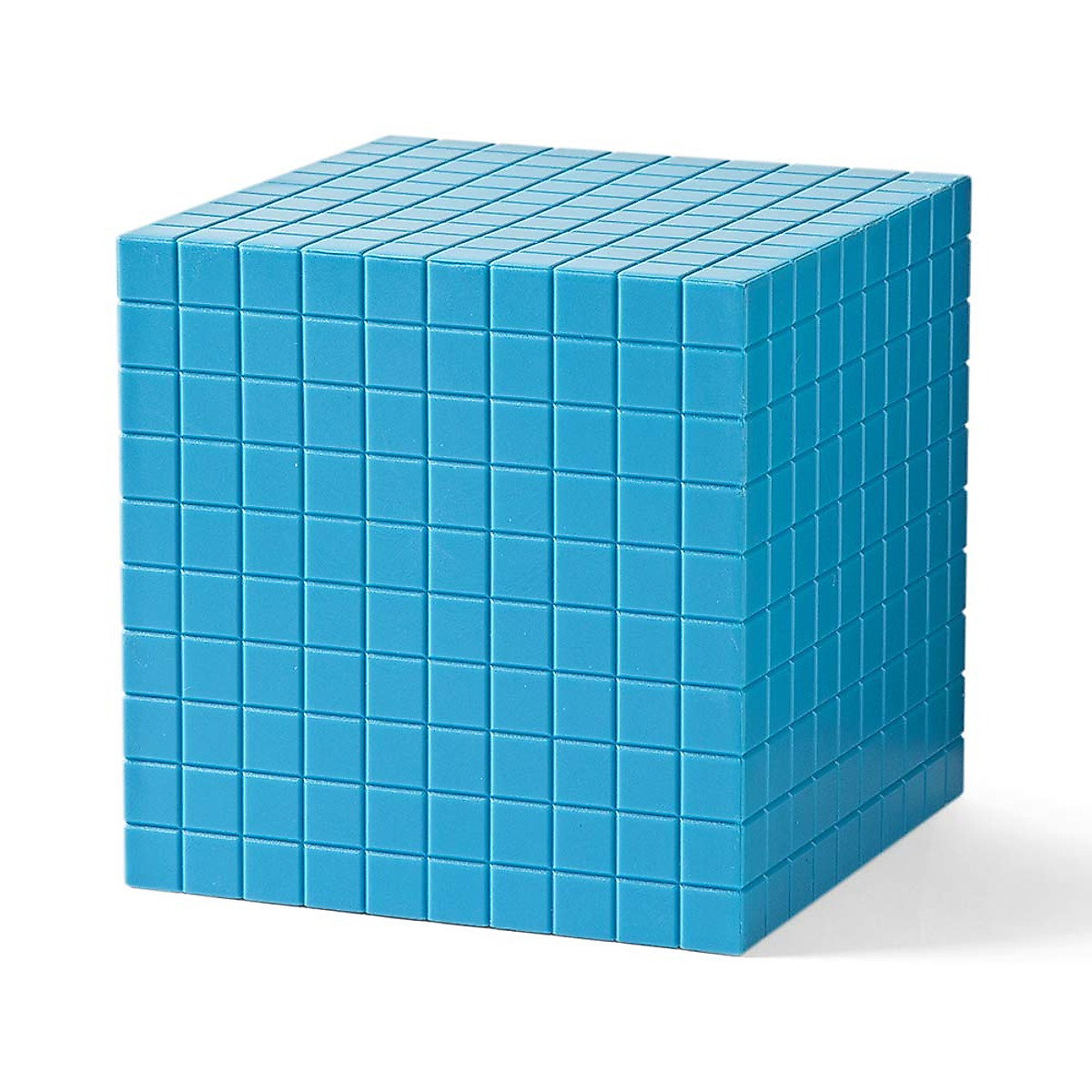 hand2mind Blue Plastic Base Ten Blocks Cube, Place Value Blocks, Counting Cubes for Kids Math, Base Ten Blocks Classroom Set, Math Blocks Kindergarten, Base 10 Math Manipulatives (Set of 1)