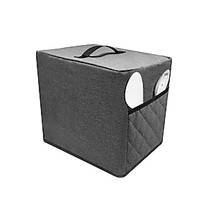 Air Fryer Dust Cover with 2 Accessory Pocket,Waterproof,Easy cleaning (FIT FOR 5-6 QUART, Gray)