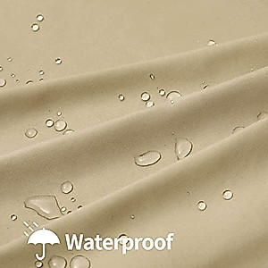 OutdoorLines Waterproof Indoor Outdoor Curtains for Patio-Privacy Sun Blocking Grommet Curtain Panel Weatherproof, UV Resistant Curtains for Gazebo, Front Porch, Pergola Beige 52W x 84L Inch 1 Piece