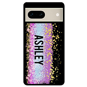 Unicorn Teal Purple Pink Gold Splash Personalized Black Rubber Phone Case Compatible With Google Pixel 8 Pro, 8a, 8, 7a, 7, Pixel 7 Pro, 6a, Pixel 6 Pro, 6, 5, 4a 5G, 4a 4G, 4, 4 XL, 3a, 3a