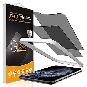 Supershieldz (2 Pack) Designed for Apple iPhone 11 Pro Max and iPhone Xs Max (6.5 inch) (Privacy) Anti Spy Tempered Glass Screen Protector with (Easy Installation Tray) Anti Scratch, Bubble Free