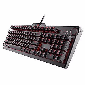 Gaming Keyboard Wired Gaming Mechanical Keyboard 104 Keys 15 RGB Backlight Cherry MX Switch 1000Hz Suitable For Office And Home Use Mechanical Gaming Keyboard ( Color : Black , Size : Red switch )