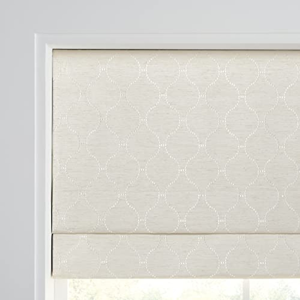 ECLIPSE Darien Insulating Blackout Cordless Lined Window Roman Shade for Living Room, 39 in x 64 in, Ivory
