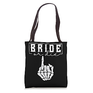 Halloween Bachelorette Party Bride Or Die Matching Spooky Tote Bag