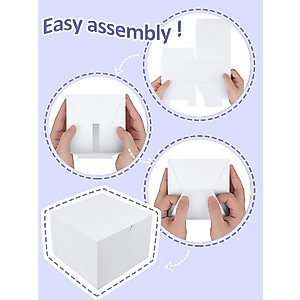 Eupako White Gift Boxes 5x5x3.5 25 Pack Kraft Paper Gift Boxes with Lids for Crafting, Gifts, Wedding, Birthday, Party, Cupcake