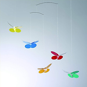 Butterflies Hanging Nursery Mobile - 26 Inches - High Quality Plastic - Handmade in Denmark by Flensted