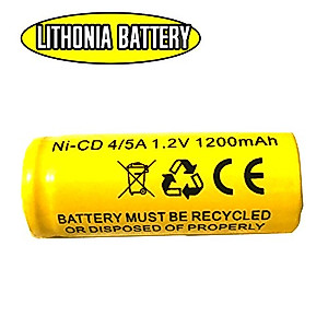 (3 Pack) 1.2v 1200mah Ni-cd Battery Replacment for Exit Sign Emergency Light Lithonia LES ELN LRES ELN Lithonia ELB1201N ELB-1210N ELB-1201N Sanyo KR-1200AUL KR1100AE KR-1500AUL