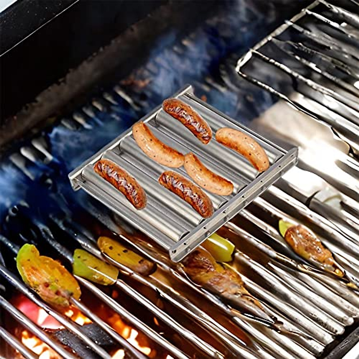 Stainless Steel Hot Dog Roller and Corrosion resistant Hot Dog Roller for Evenly Cooking Hot Dog or Sausage