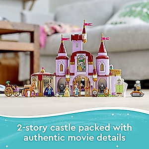 LEGO Disney Belle and The Beast’s Castle 43196 Building Toys from The Beauty and The Beast Movie with Horse Toy, Plus Princess & Prince Mini Dolls