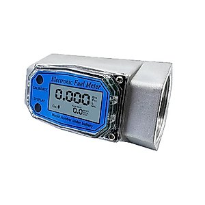 Digital Turbine Flow Meter Fuel Flow Meter Electronic 2 Inch Fuel Meter with Digital Display Gas Oil Fuel Flow Meter Water Flow Meter ±1% Accuracy for for Measure Diesel Kerosene and Water