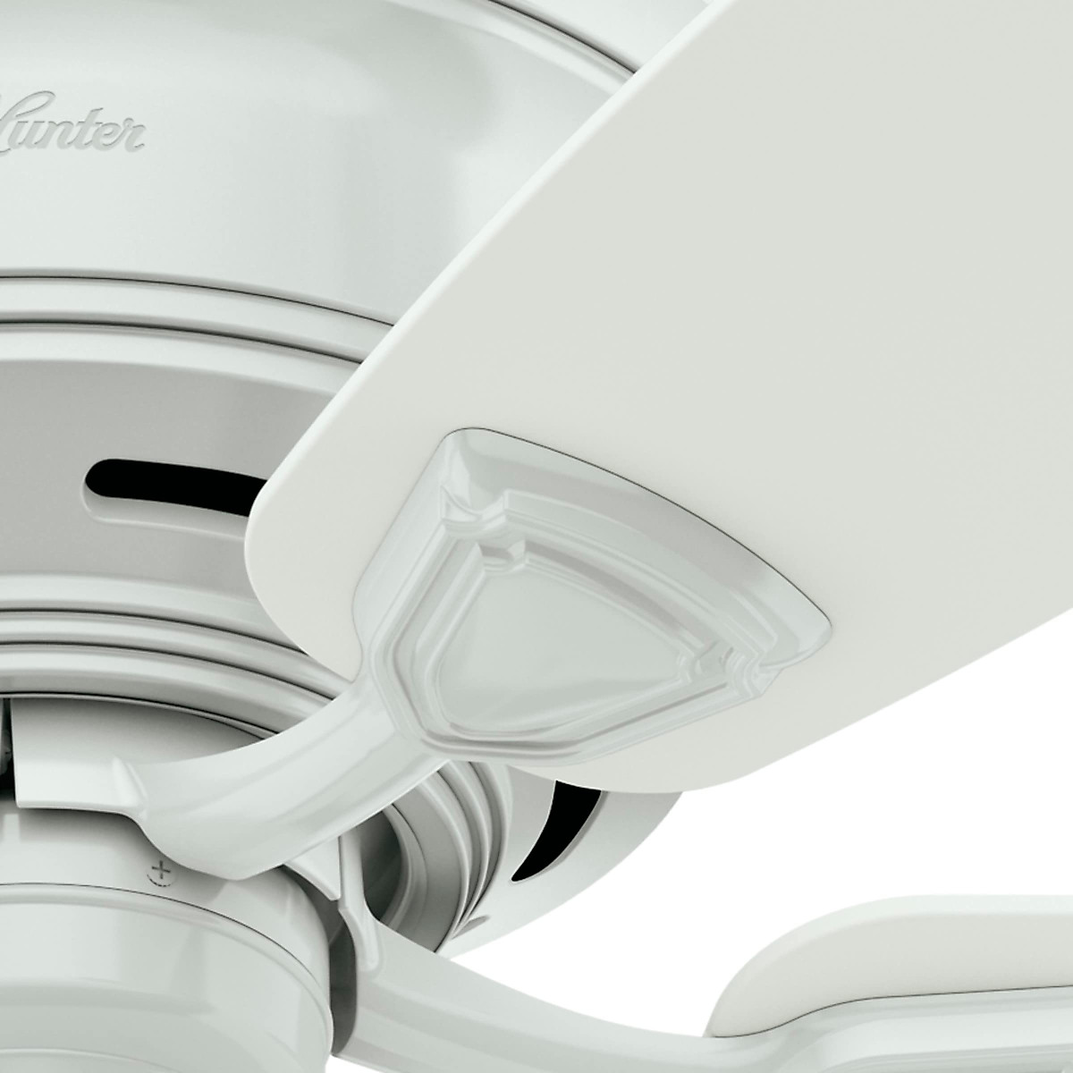 Hunter Fan Company, 53119, 48 inch Sea Wind White Low Profile Indoor / Outdoor Ceiling Fan and Pull Chain