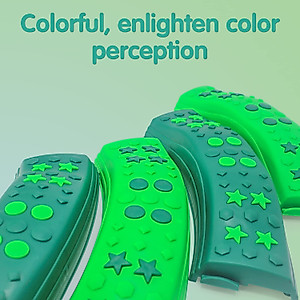 monleelnom Children's Outdoor Wave-Shaped Balance Beam Stepping Stones Children's Obstacle Course Five-Star Pattern Non-Slip Texture The Bottom is Equipped with Non-Slip mats (4CS)