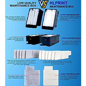 HLPRINT C9345 Ink Maintenance Box Remanufactured for EcoTank Pro ET-5880 ET-5850 ET-5800 ET-16600 ET-16650 Workforce Pro WF-7820 WF-7840 ST-C8000 Printer