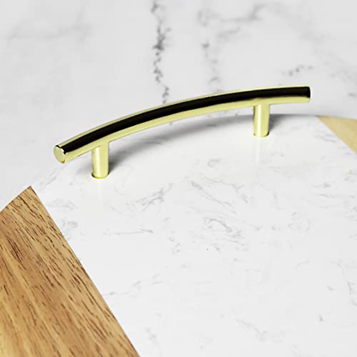 Marble Cheese Board with Handle 13" Round - Beautifully Handcrafted Marble and Wood Charcuterie Board - Wonderful Housewarming Gift