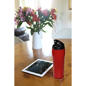 Mighty Mug Plastic Travel Mug, No Spill Double Wall Tumbler, Cold/Hot, Cup-Holder Friendly, Dishwasher Safe, (Cream, 16oz)