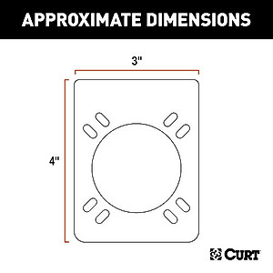 CURT 57206 Vehicle-Side Trailer Wiring Harness Mounting Bracket for 7-Way RV Blade