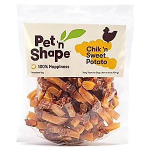 Pet 'n Shape Sweet Potato Chews Jerky Dog Treats - 1 Pound