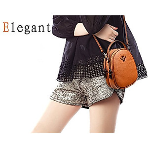 Toniker Genuine Leather Small Crossbody Bag Multi-Pockets Bee Series Cell Phone Purse Wallet for Women