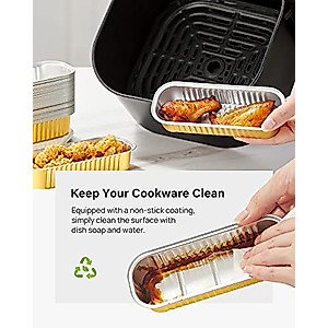 Kootek Mini Loaf Pans with Lids, 50 Pack Disposable Rectangle Mini Aluminum Foil Cake Pans Tins for Baking Mini Loaf Brownie Bread Cake Ramekins